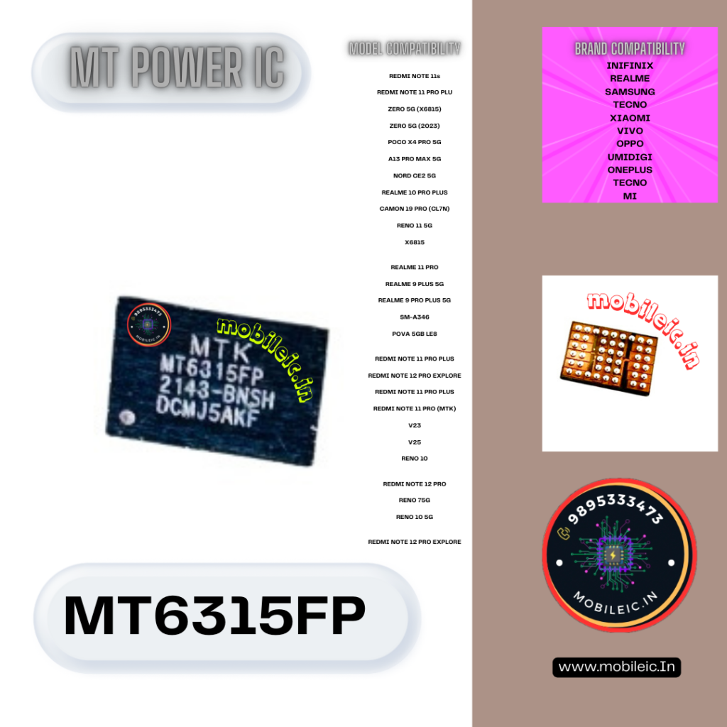 MT6315FP POWER MANAGEMENT IC MT6315 FP CPU POWE SUPPLY IC CHIP PMIC ...